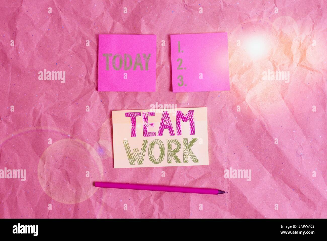 Handwriting text Team Work. Conceptual photo Combined action of a group ...