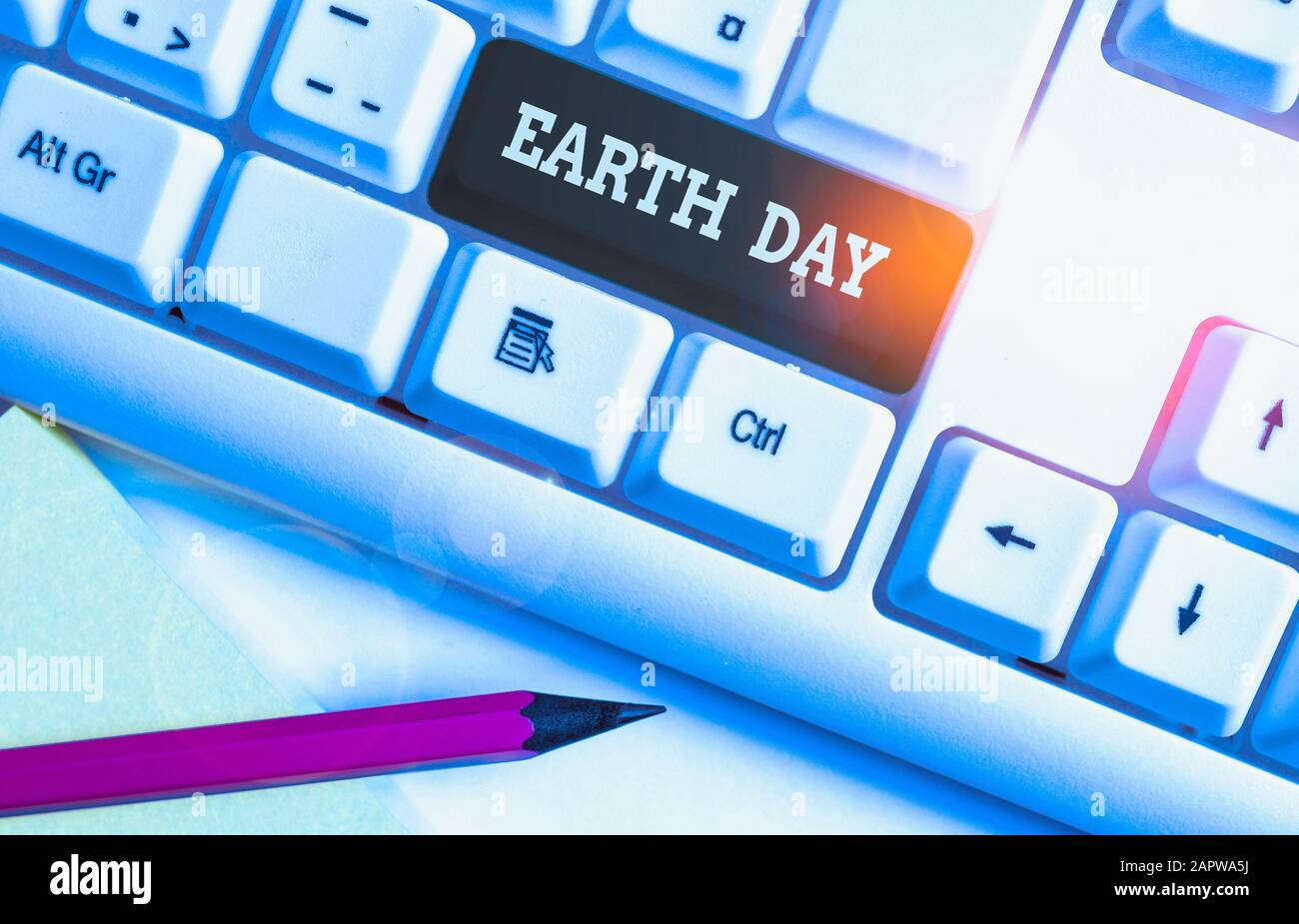 Writing note showing Earth Day. Business concept for Worldwide ...