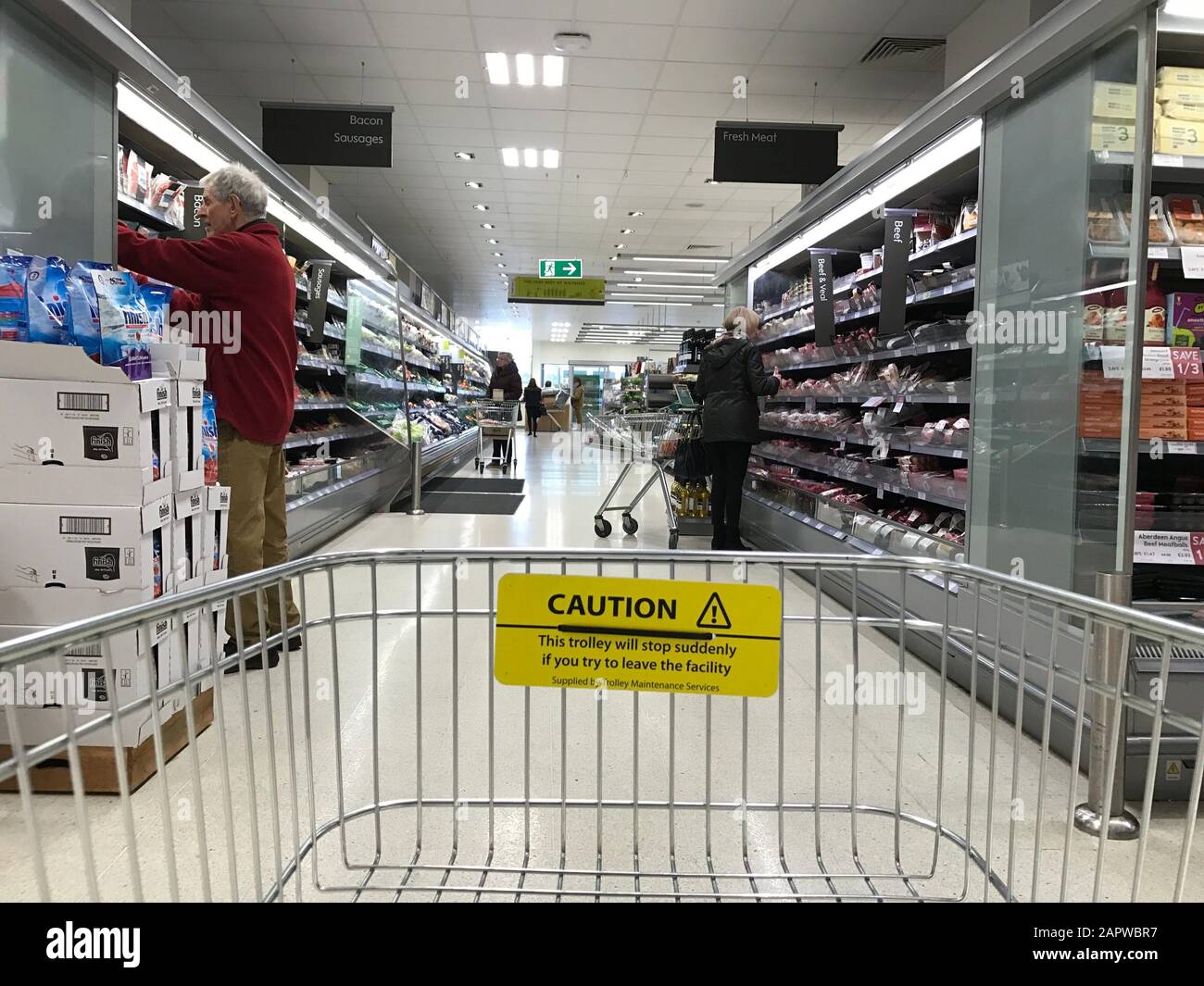 interior of uk supermarket Stock Photo - Alamy