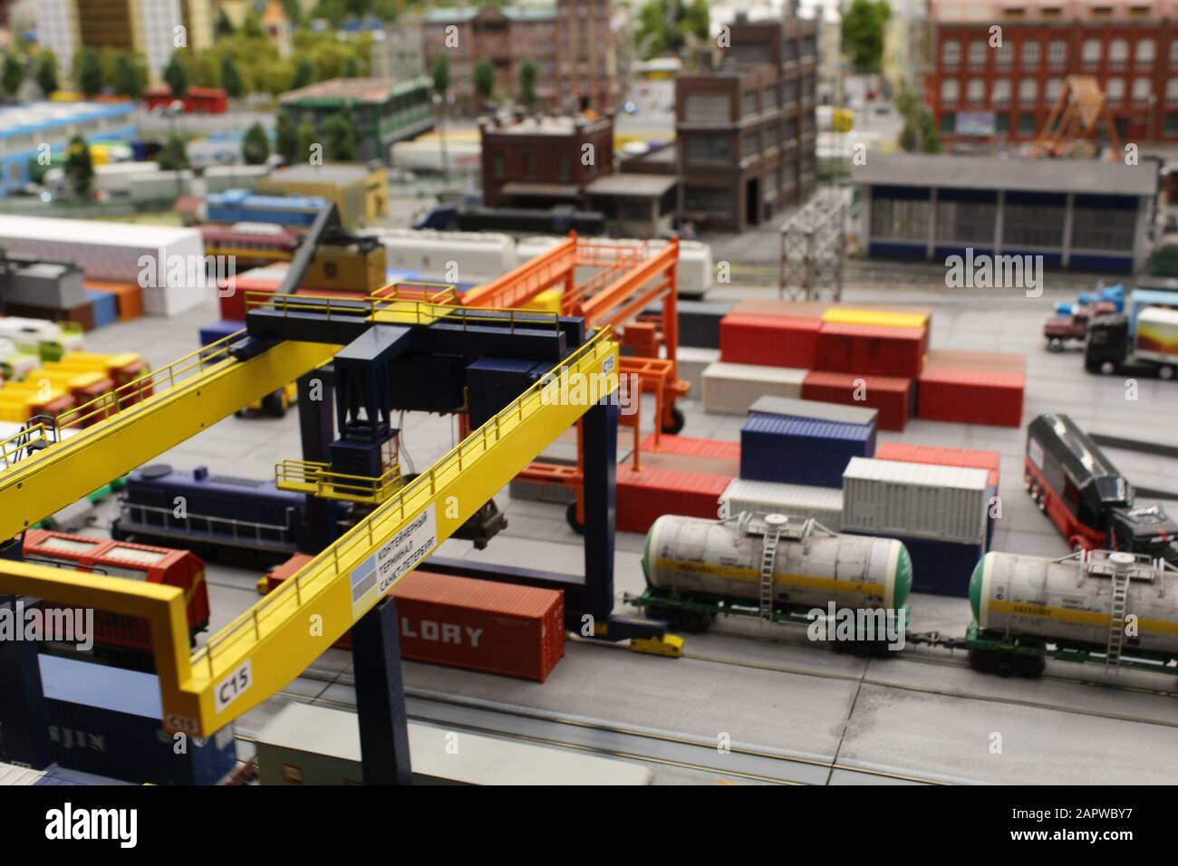 Diorama of the miniature modelling toy city Stock Photo - Alamy