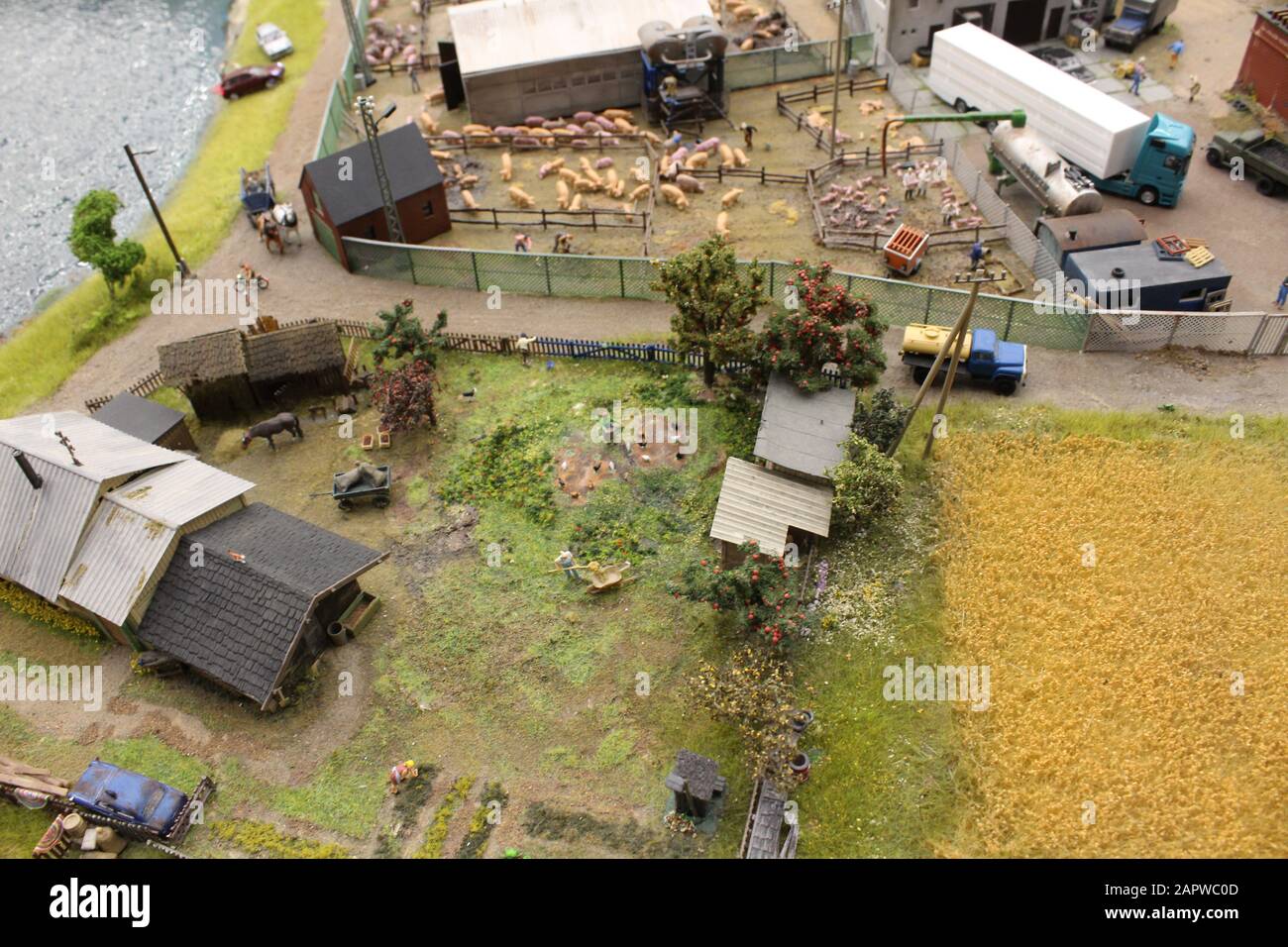 Diorama of the miniature modelling toy city Stock Photo - Alamy