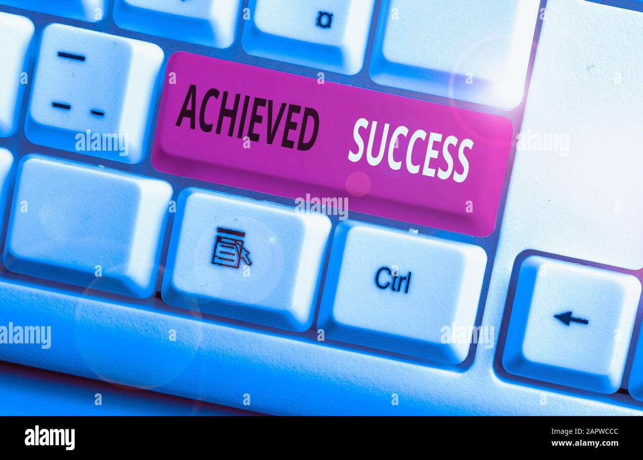 Conceptual hand writing showing Achieved Success. Concept meaning the ...