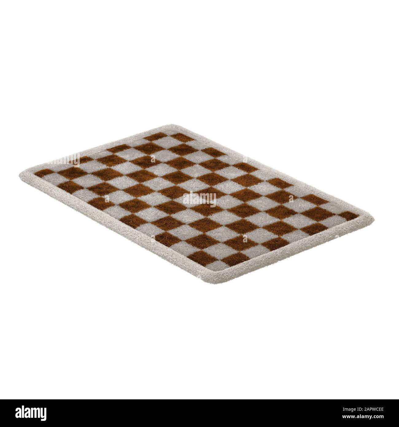 Chess fluffy soft carpet wool on a white background 3d rendering Stock ...