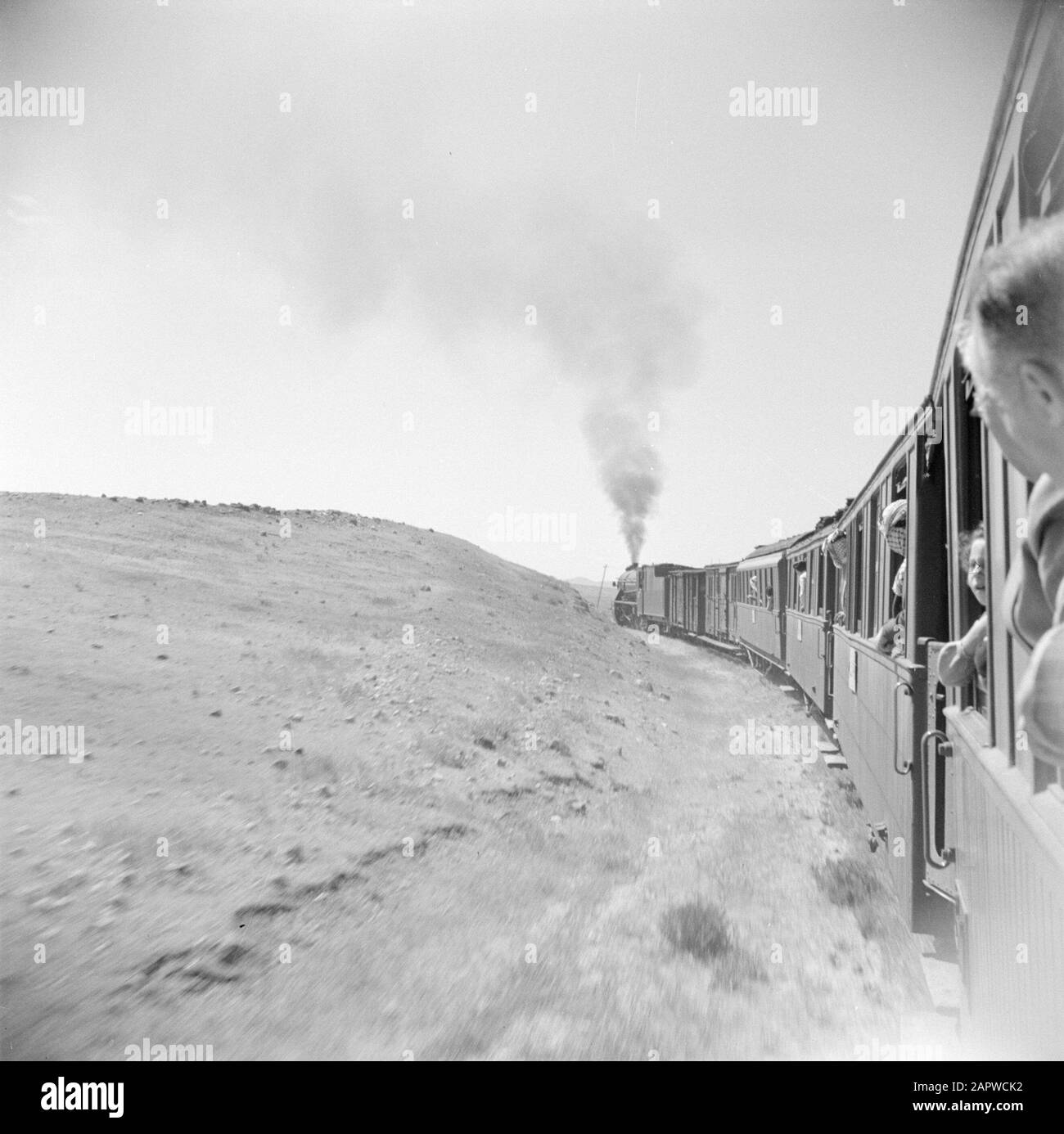 Middle East 1950-1955: Train journey from Amman to Damascus Locomotive ...