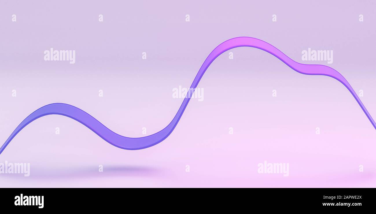 abstract graph with upward and downward motion on white background 3d ...