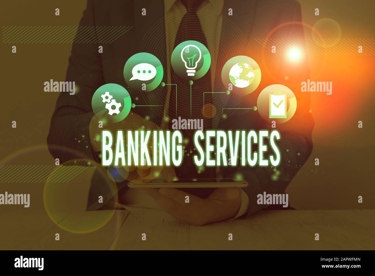 Handwriting text Banking Services. Conceptual photo tools for ...