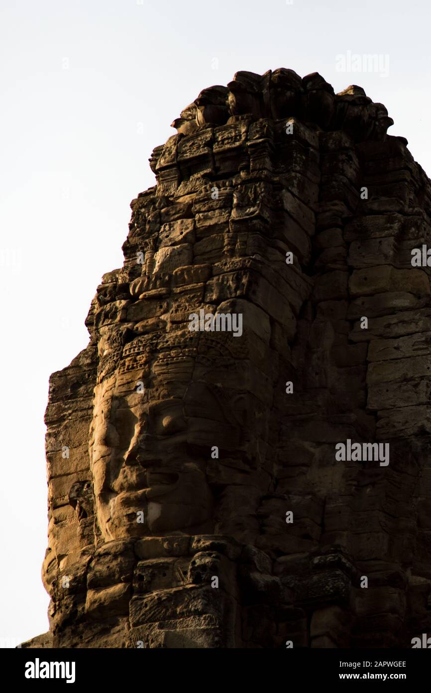 Carved face famous bayon temple hi-res stock photography and images - Alamy