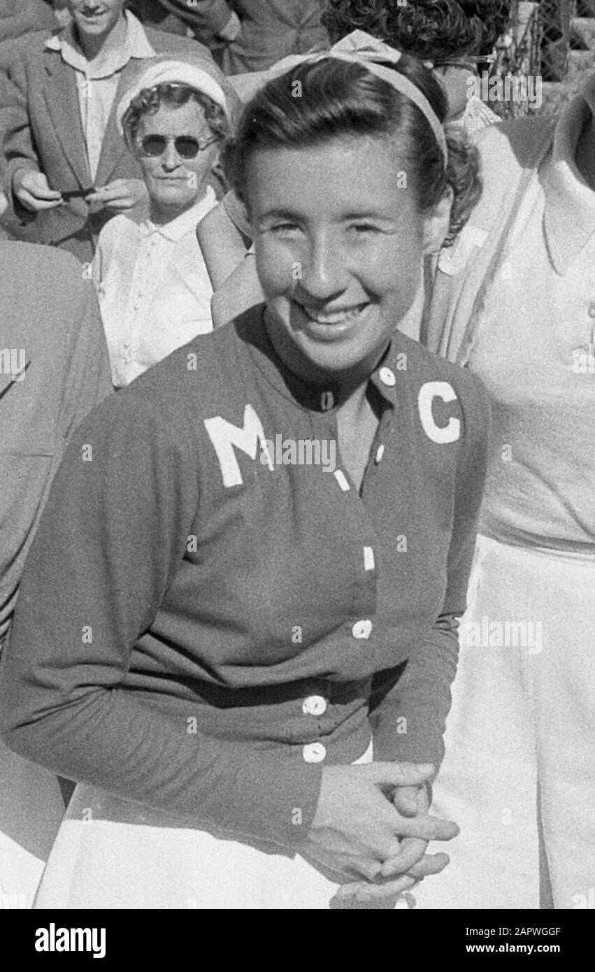 Tennis Noordwijk. Maureen Connolly Stock Photo - Alamy