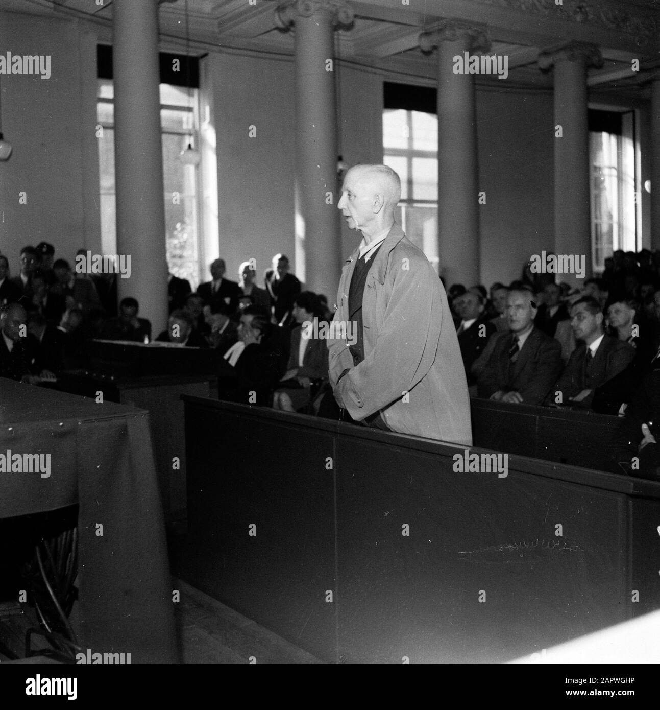 War criminal Max Blokzijl at his trial in 1945 Stock Photo - Alamy