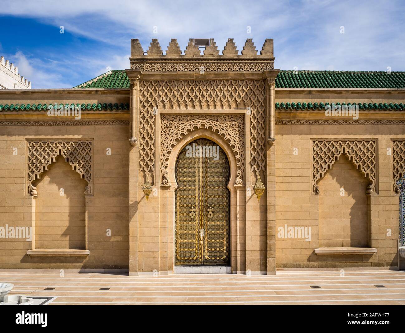 Gate of Mausoleum of Mohammed V in Rabat, Morocco Stock Photo - Alamy