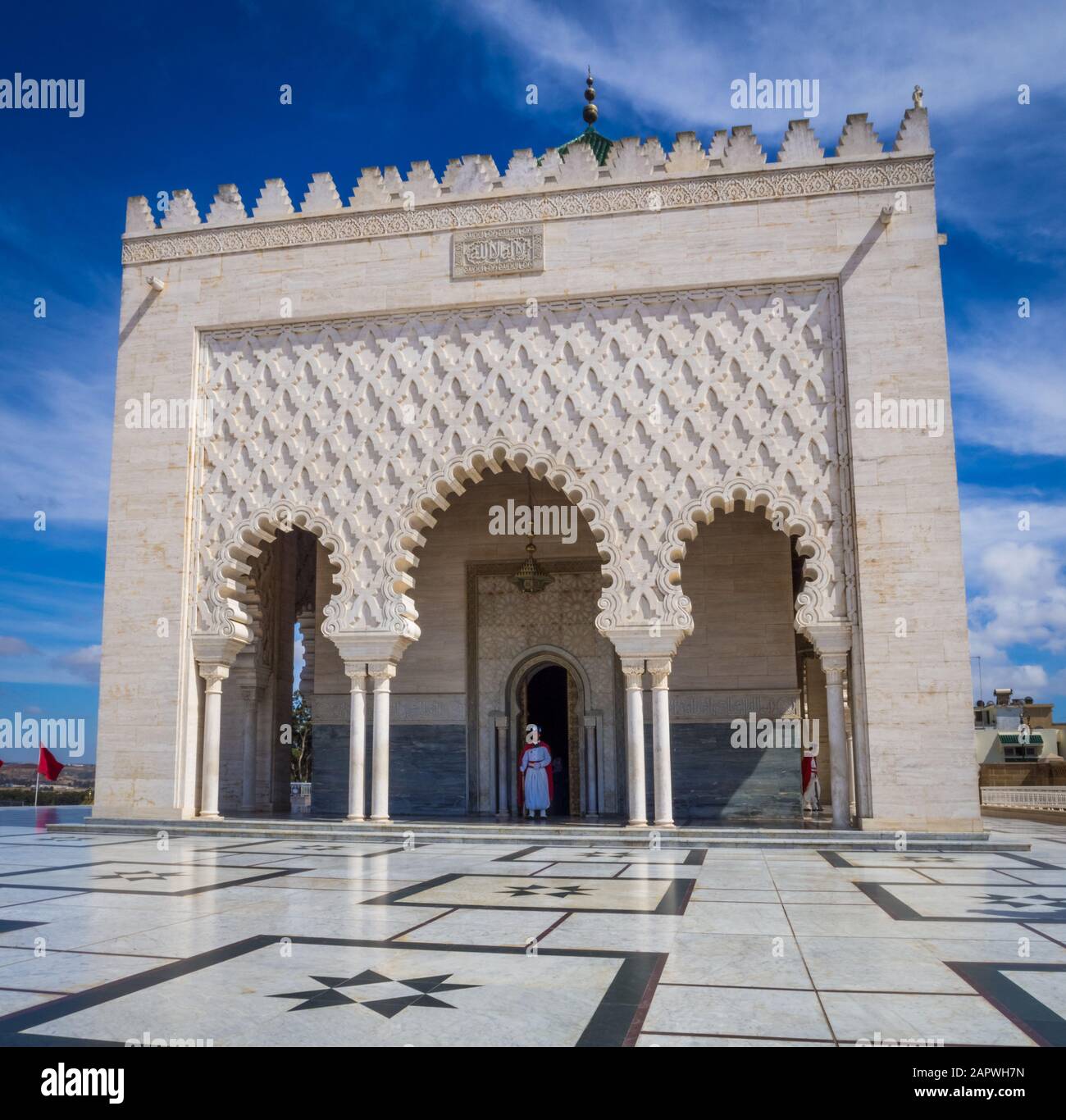 RABAT, MOROCCO - Jun 04, 2018: Guard soldier in national costume at the ...