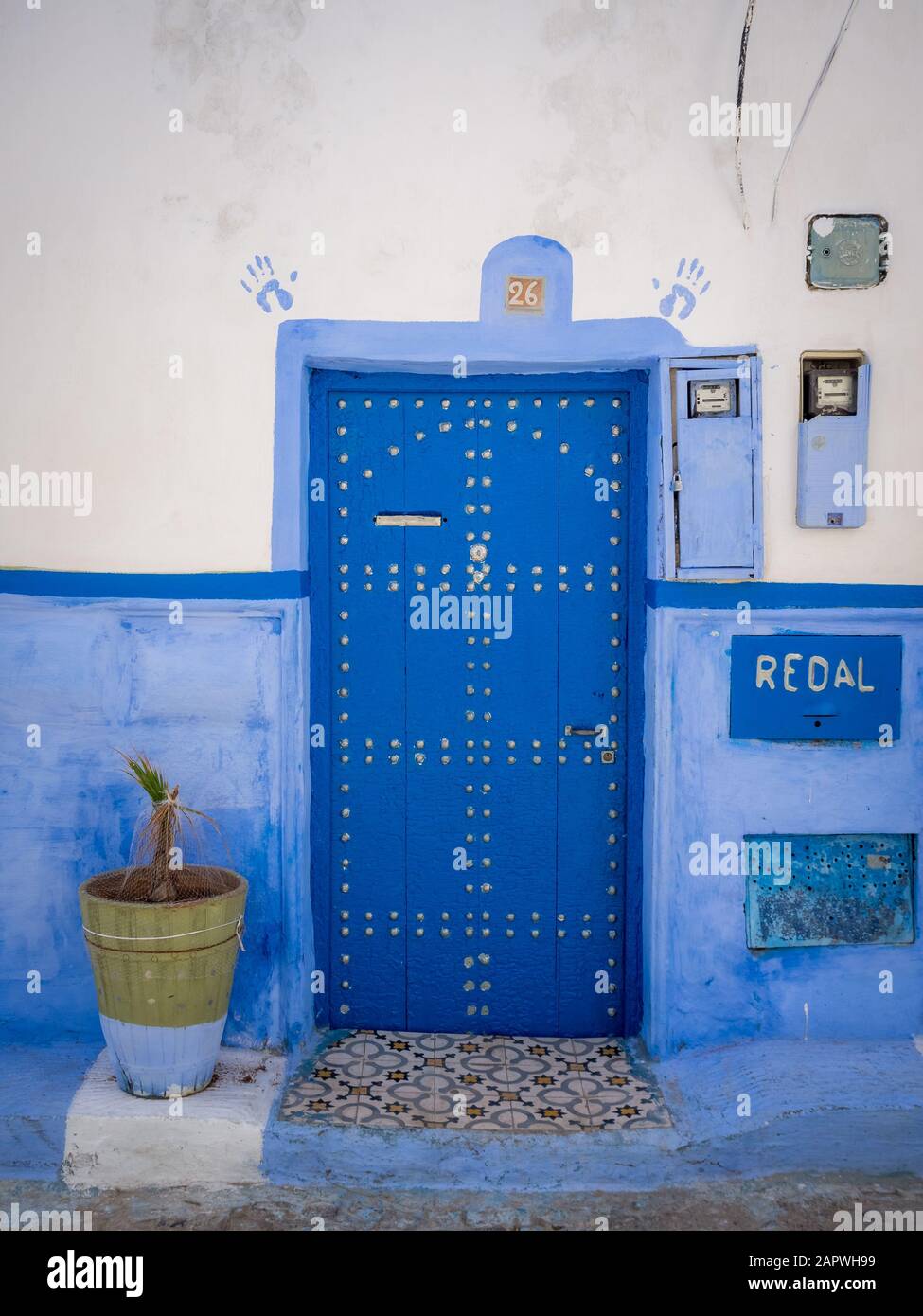 RABAT, MOROCCO - Jun 04, 2018: Traditional Moroccan style design of an ...
