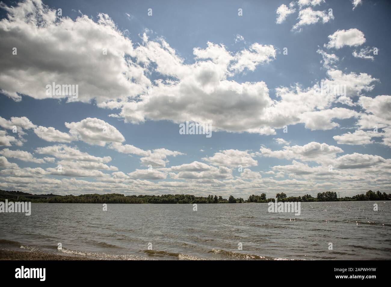 With the forest view and beautiful clouds in the sky Stock Photo - Alamy