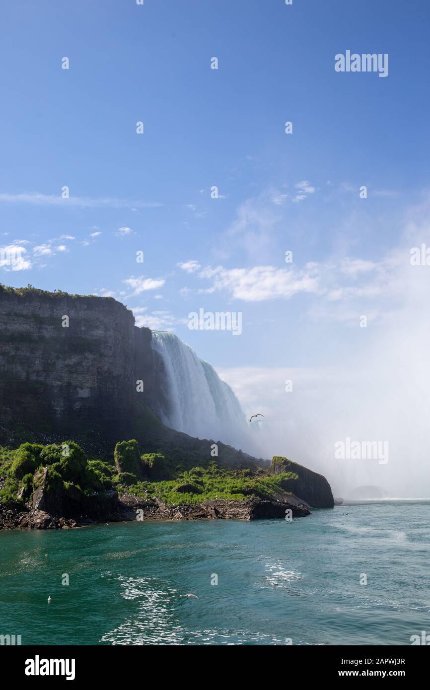 Vertical shot of amazing Niagara Falls in State Park Niagara USA Stock ...