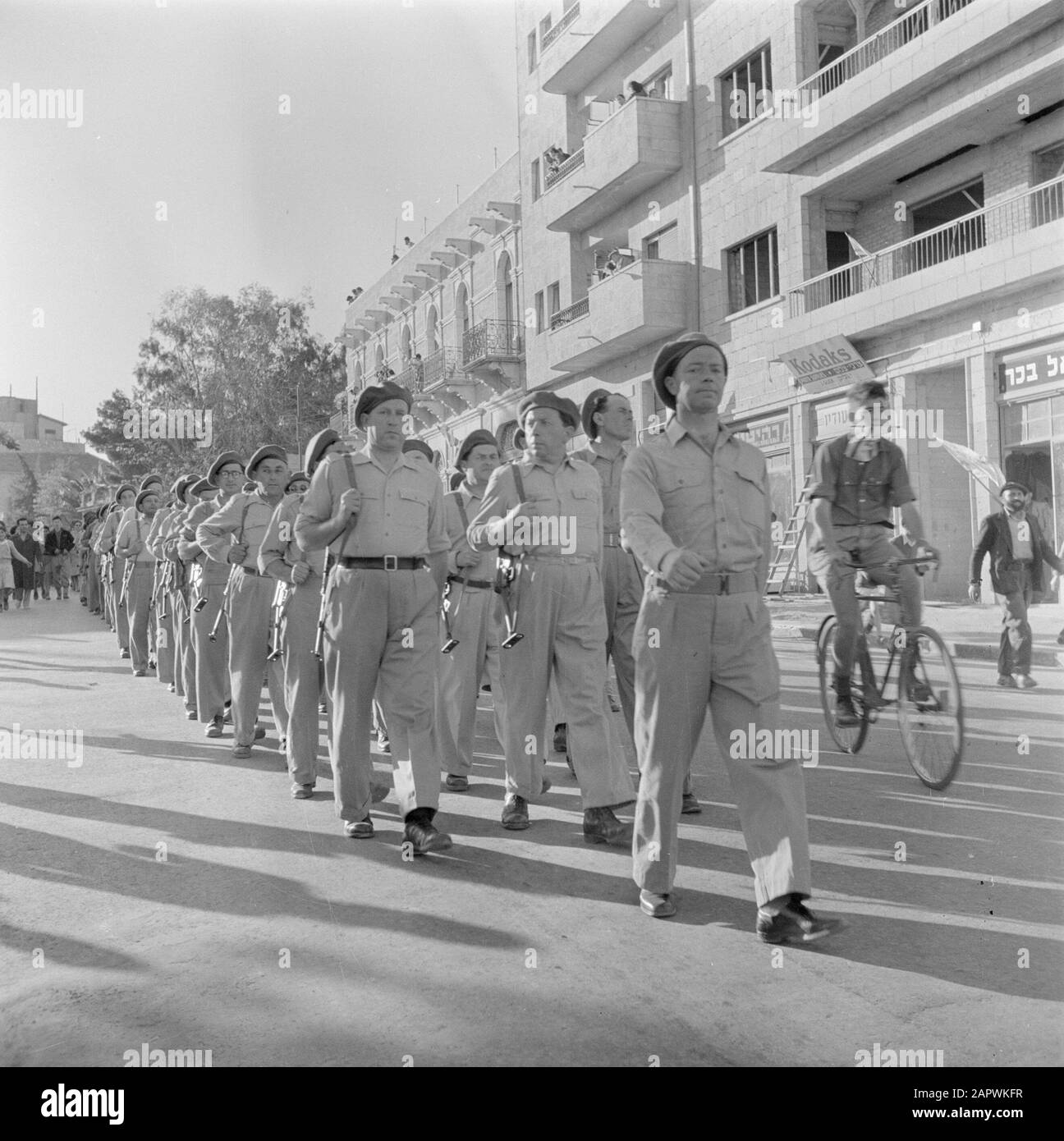 Israel 1948-1949:Haifa Military unit during the military parade in ...