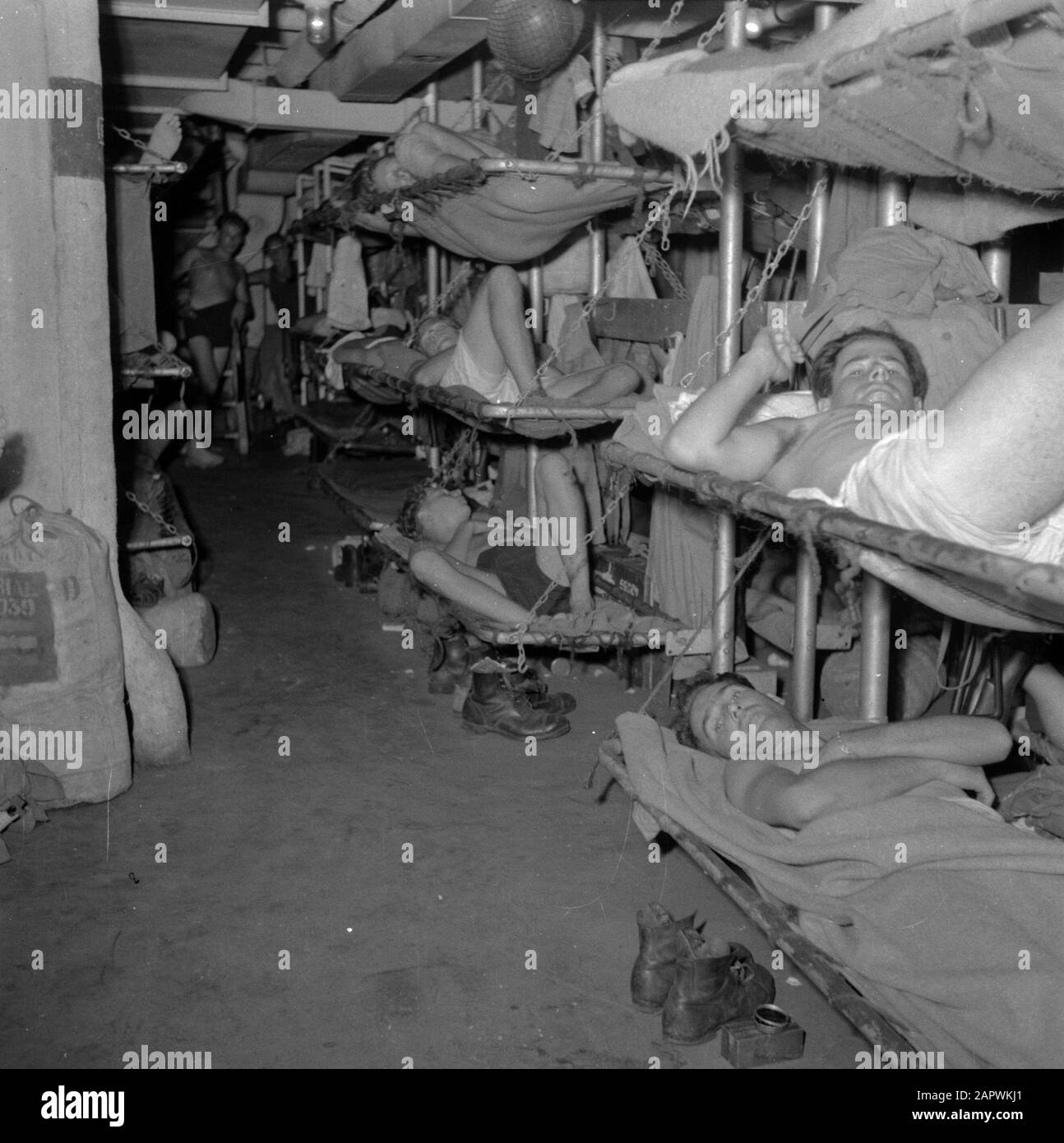War volunteers in Malacca and Indonesia Soldiers aboard the Sainfoin ...