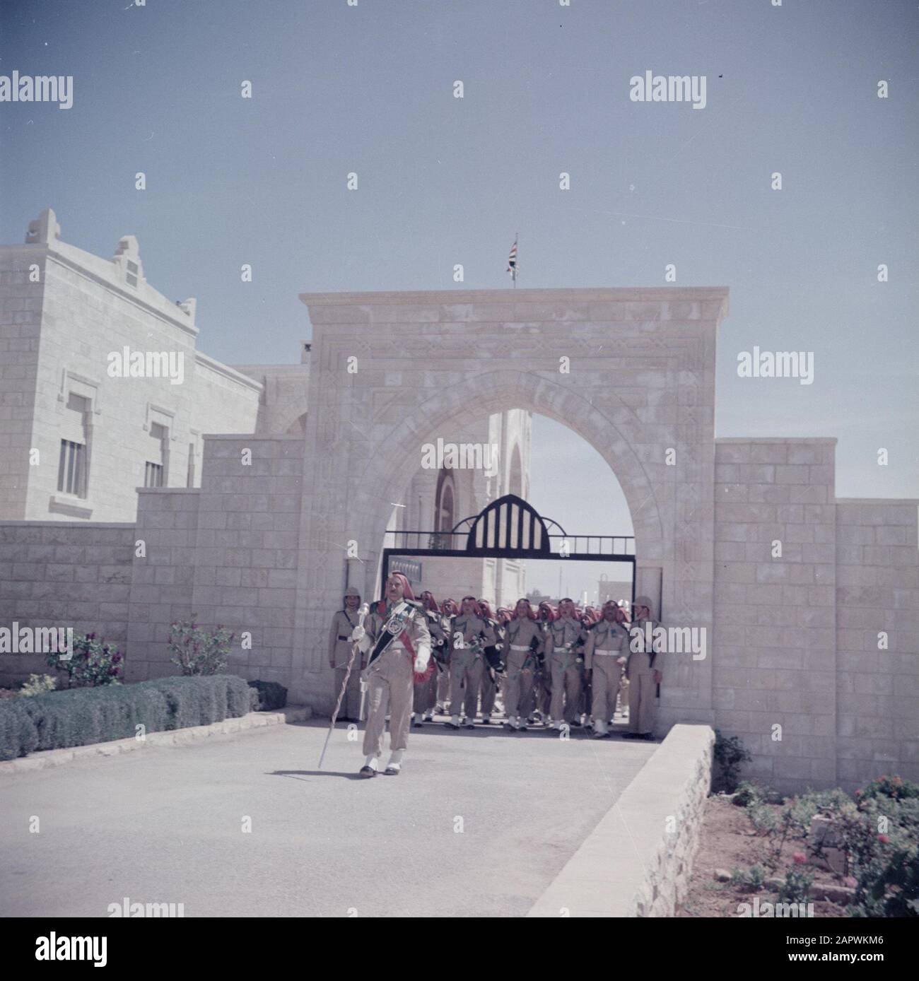 Middle East: Jordan 1953 Military parade of the royal bodyguard at the ...