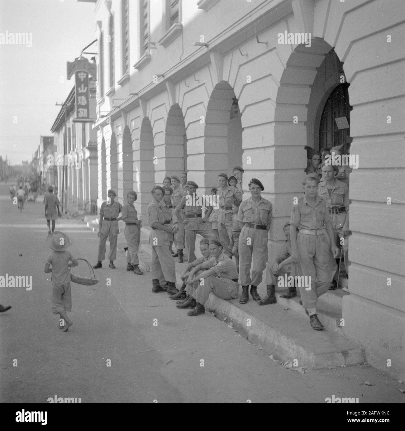 War Volunteers in Malacca and Indonesia Military outside a cinema, near ...