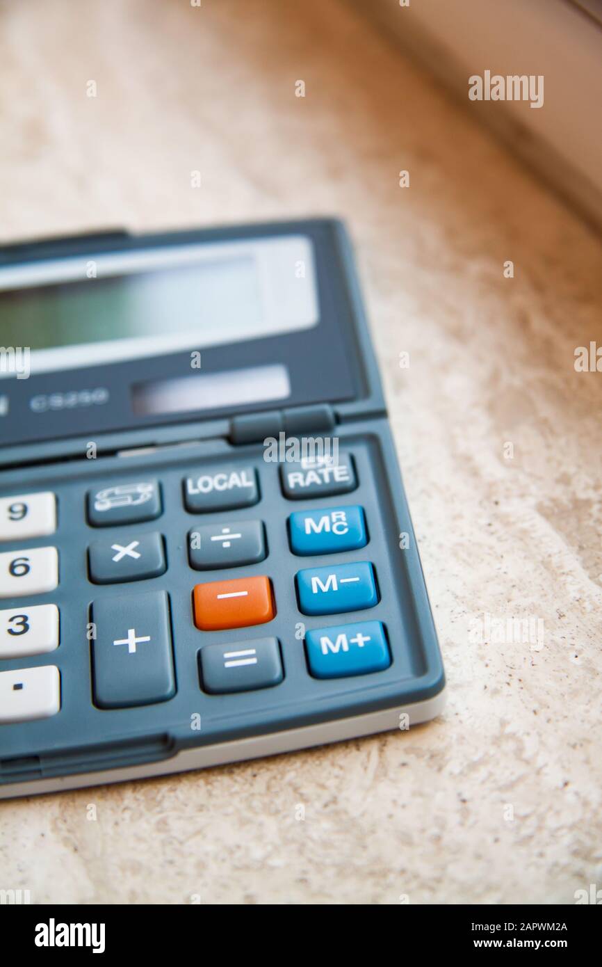 Financial accounting calculator chart hi-res stock photography and ...