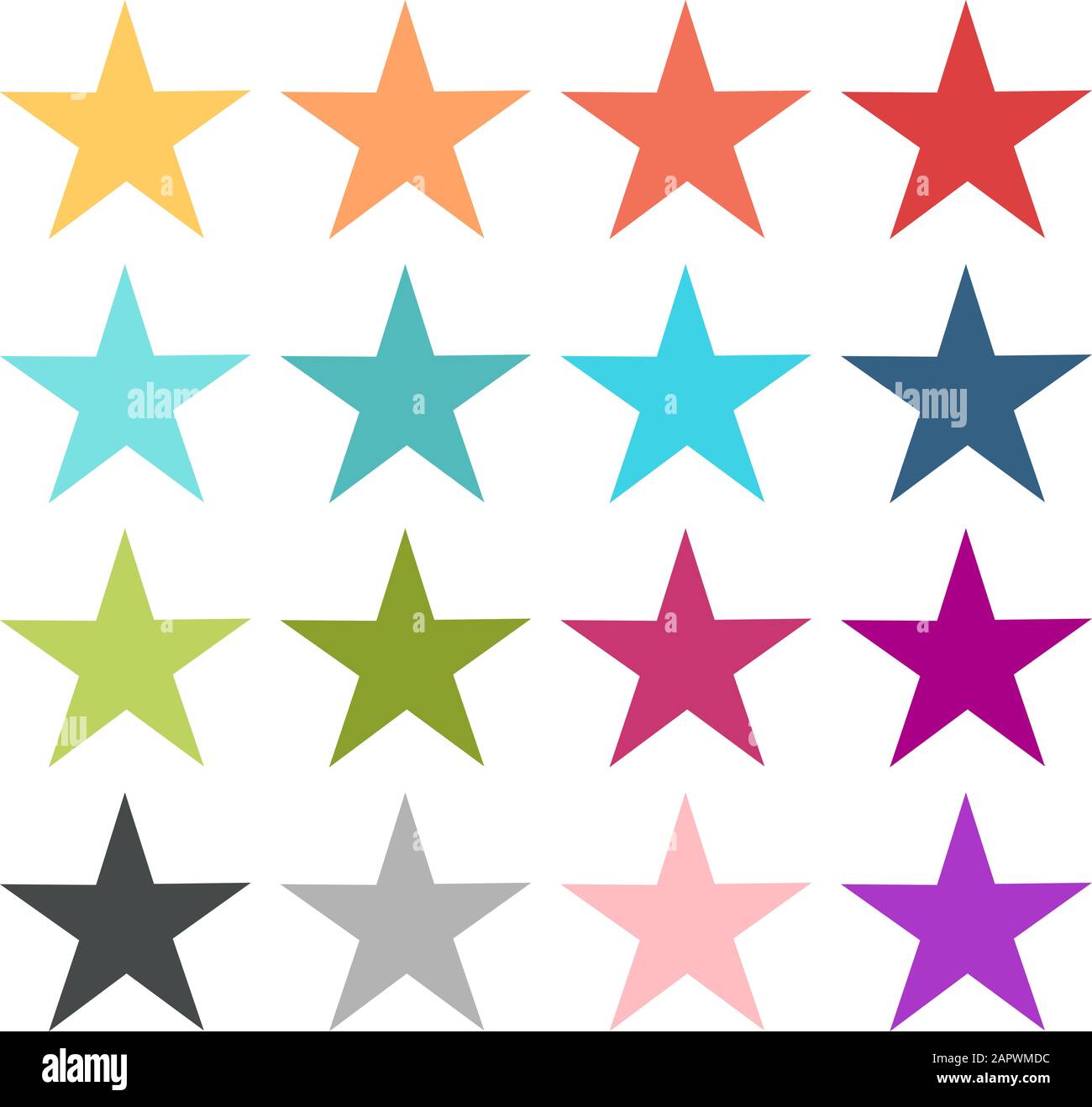 Stars pattern set icons Cut Out Stock Images & Pictures - Alamy