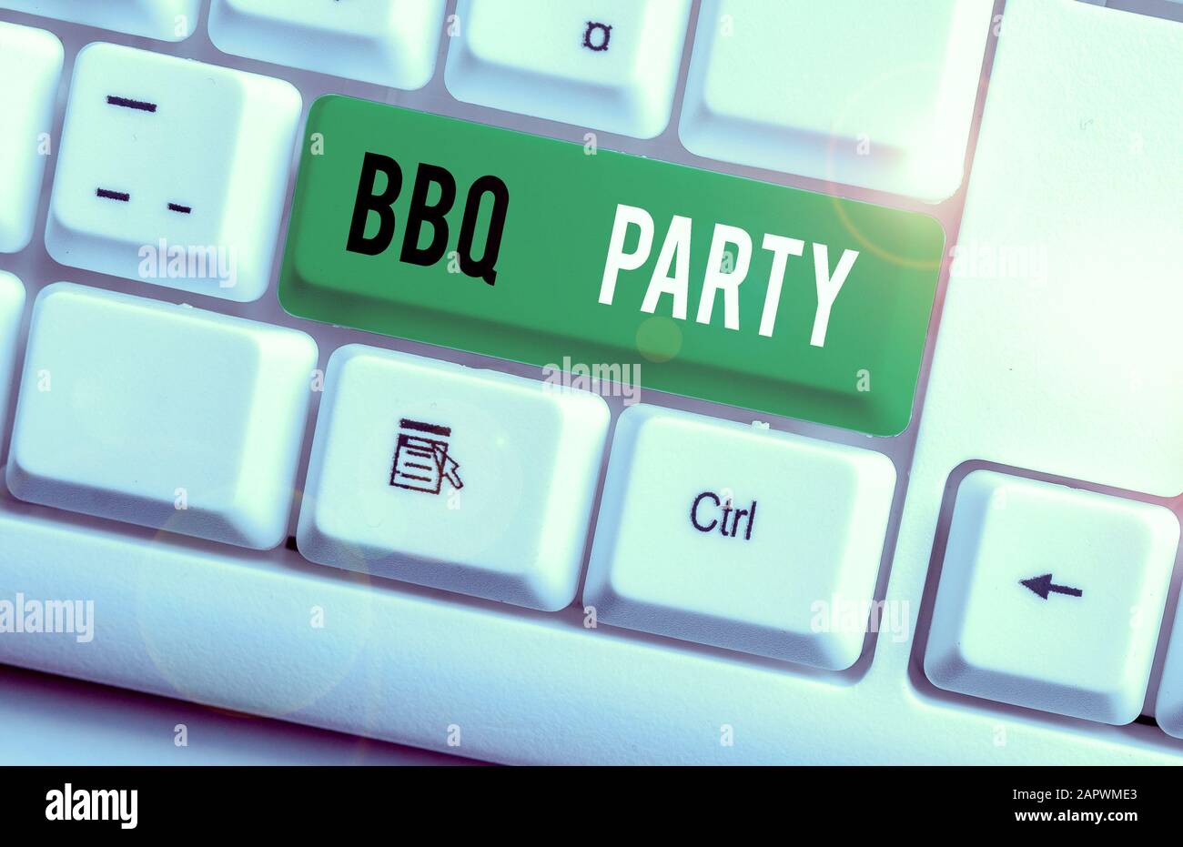 Writing note showing Bbq Party. Business concept for usually done ...