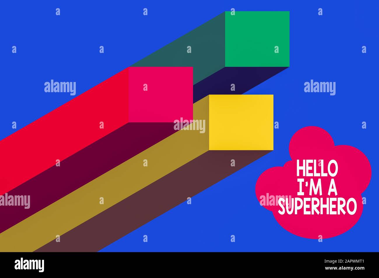 Handwriting text writing Hello I M A Superhero. Conceptual photo ...