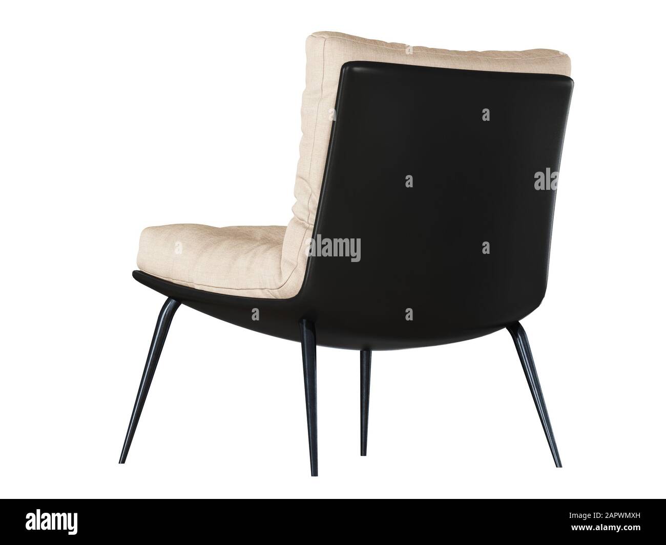 Soft chair made of fabric on a white background 3d rendering Stock ...