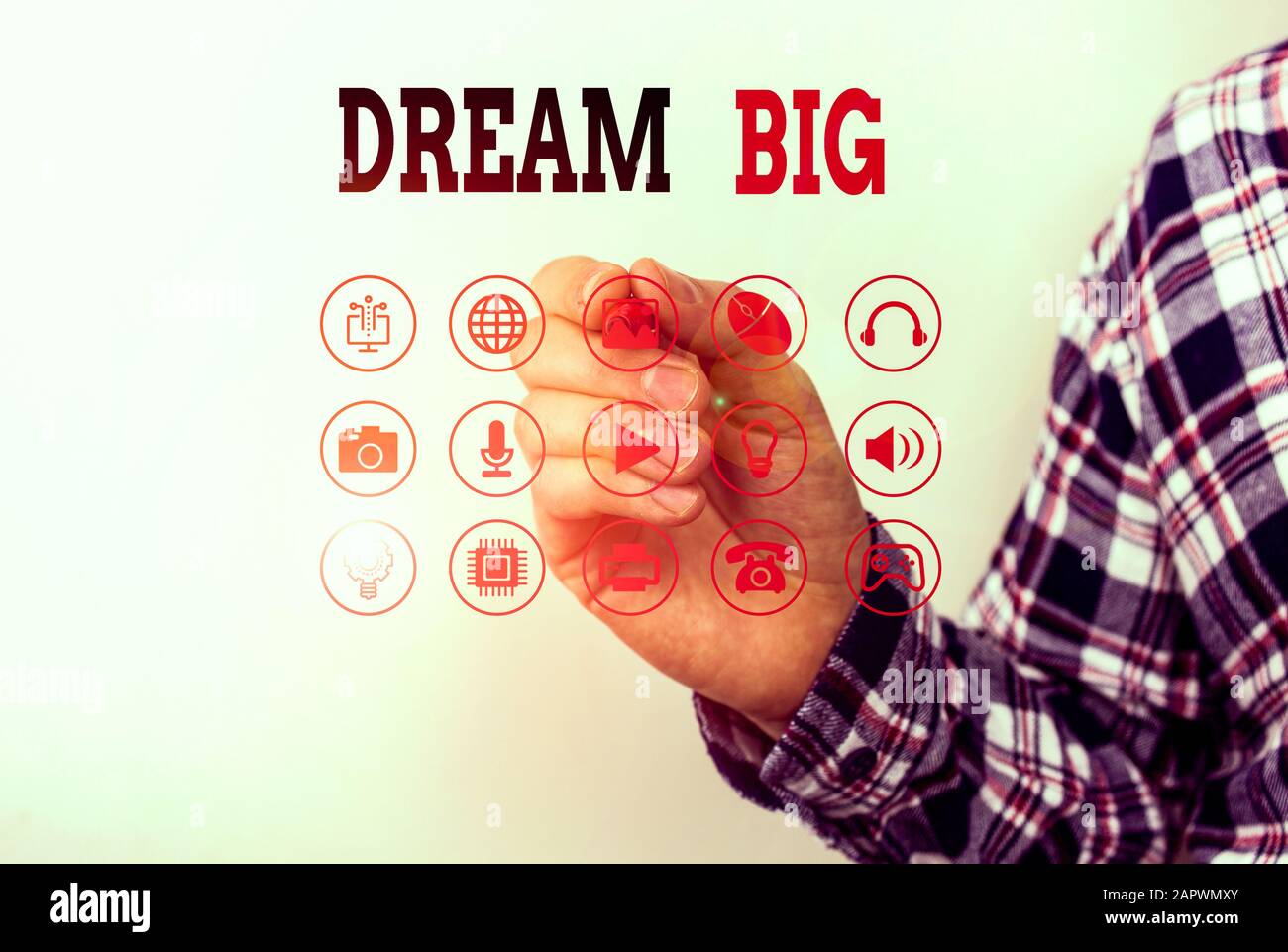 Conceptual hand writing showing Dream Big. Concept meaning seeking ...