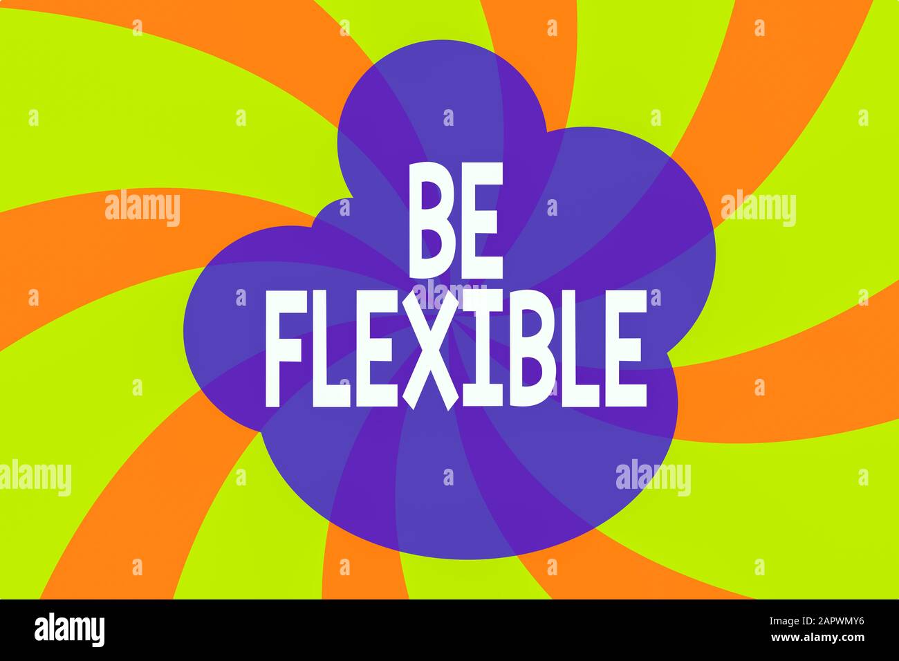 Writing note showing Be Flexible. Business concept for able to be ...