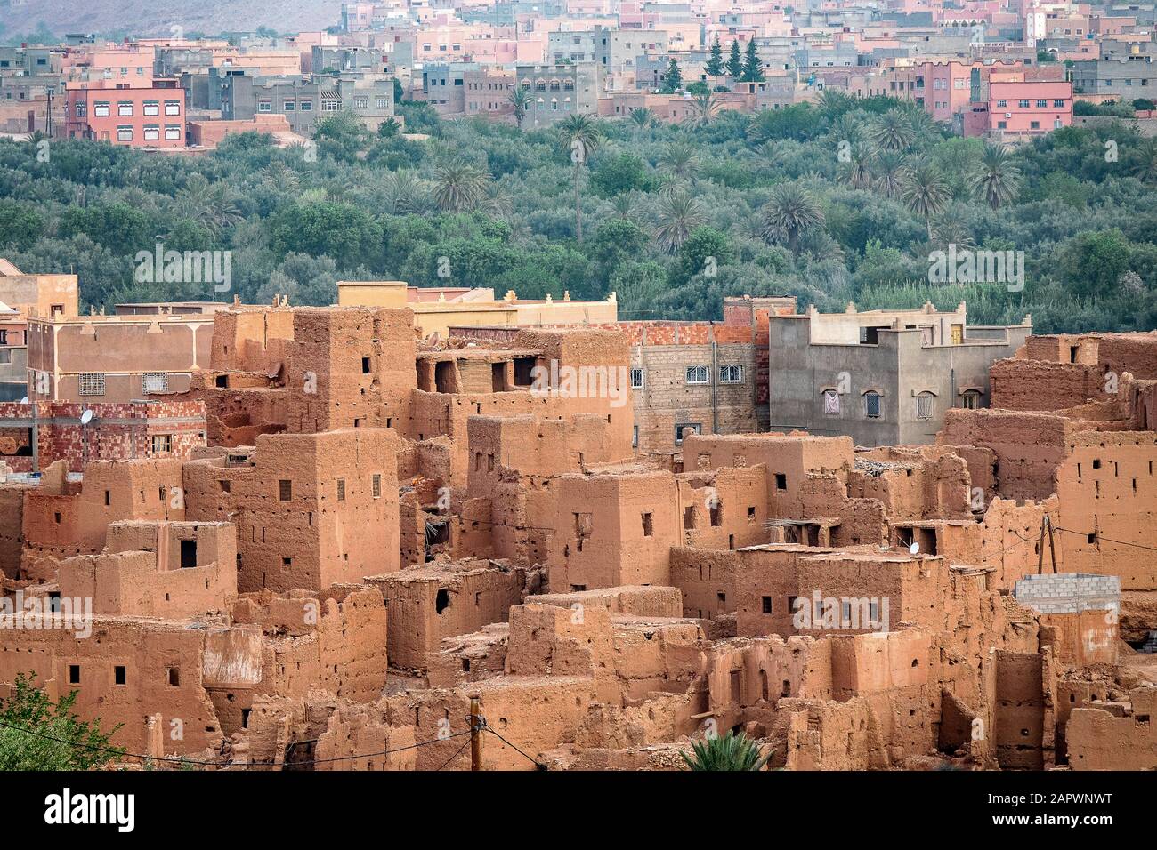 High angle shot of the historic ruined buildings in Morocco Stock Photo ...