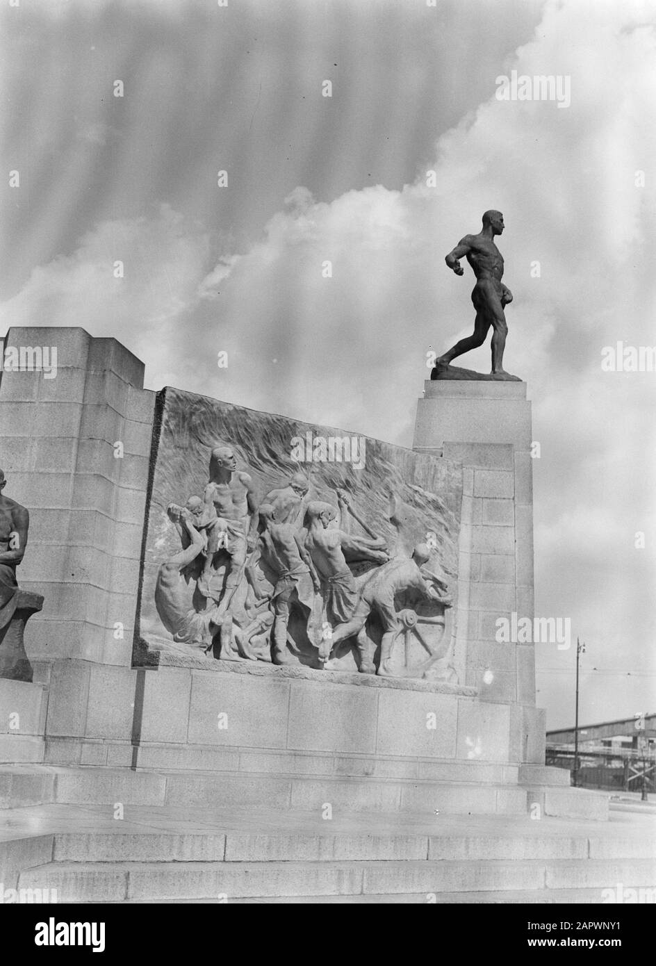 Monument to the Labour at the Van Praet Bridge (Laeken) in Brussels by ...