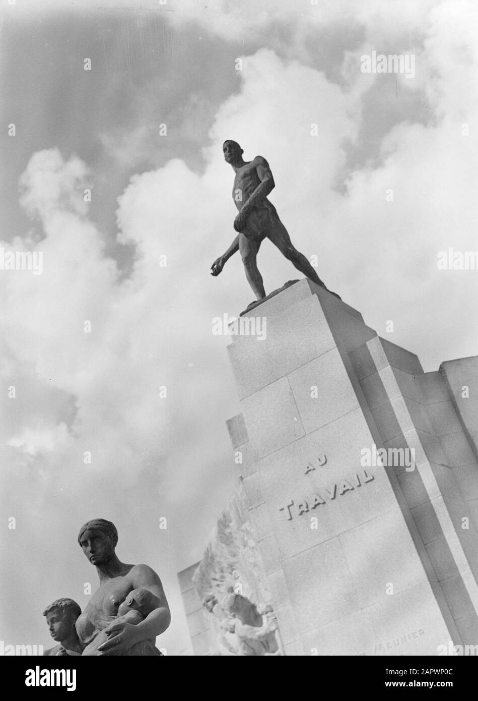 Monument to the Labour at the Van Praet Bridge (Laeken) in Brussels by ...