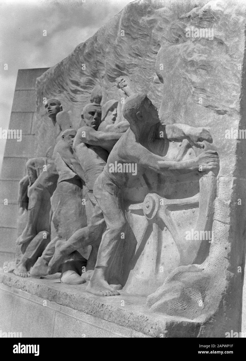Monument to the Labour at the Van Praet Bridge (Laeken) in Brussels by ...