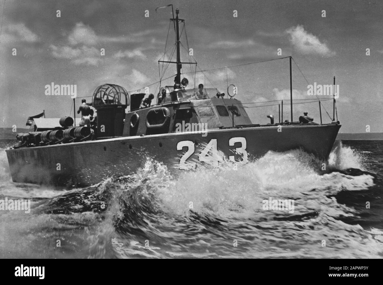 Motor torpedo boat of the Royal Navy in the Dutch East Indies on patrol ...