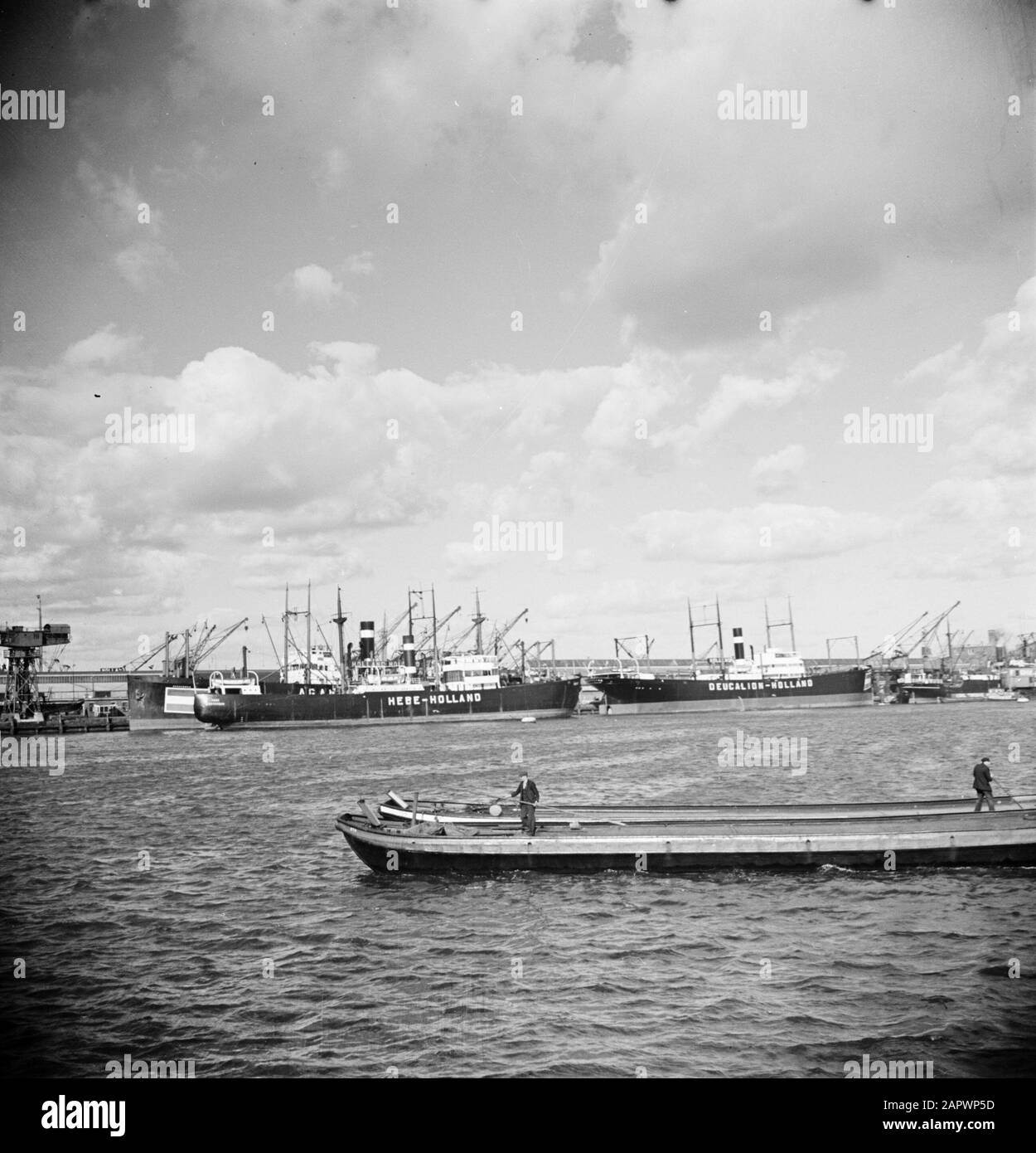 Ships MS Hebe-Holland and MS Deucalion-Holland in the port Date ...