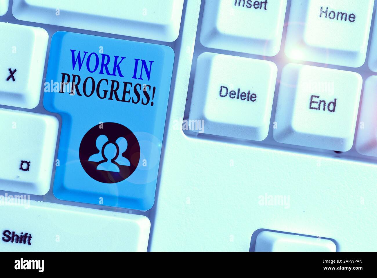 Writing note showing Work In Progress. Business concept for unfinished ...