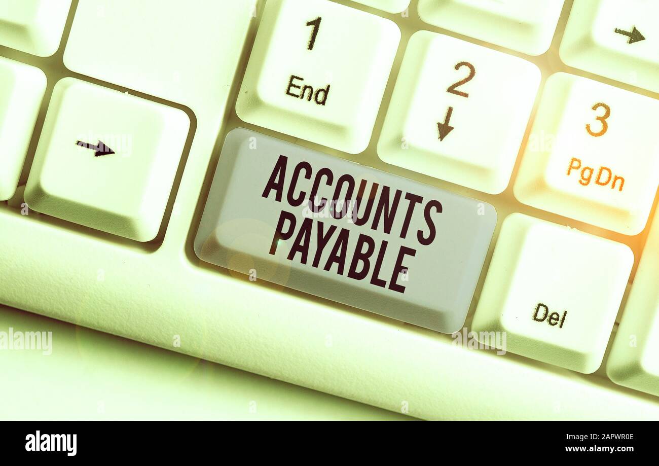 Writing note showing Accounts Payable. Business concept for money owed ...