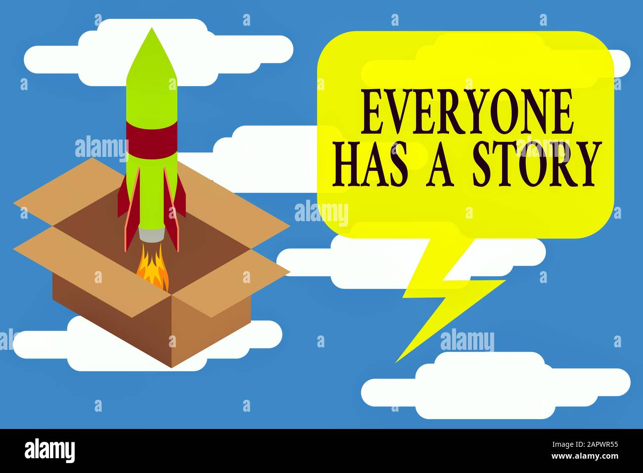 Conceptual hand writing showing Everyone Has A Story. Concept meaning ...