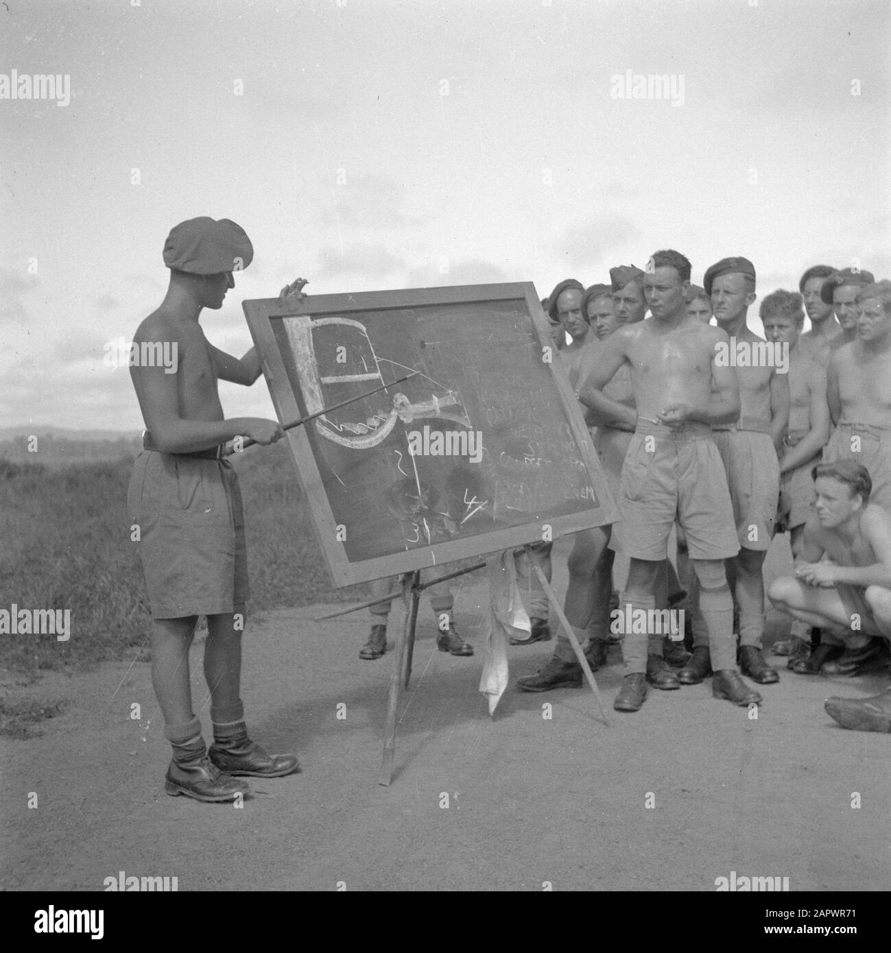 War Volunteers in Malacca and Indonesia Instruction of soldiers in Camp ...