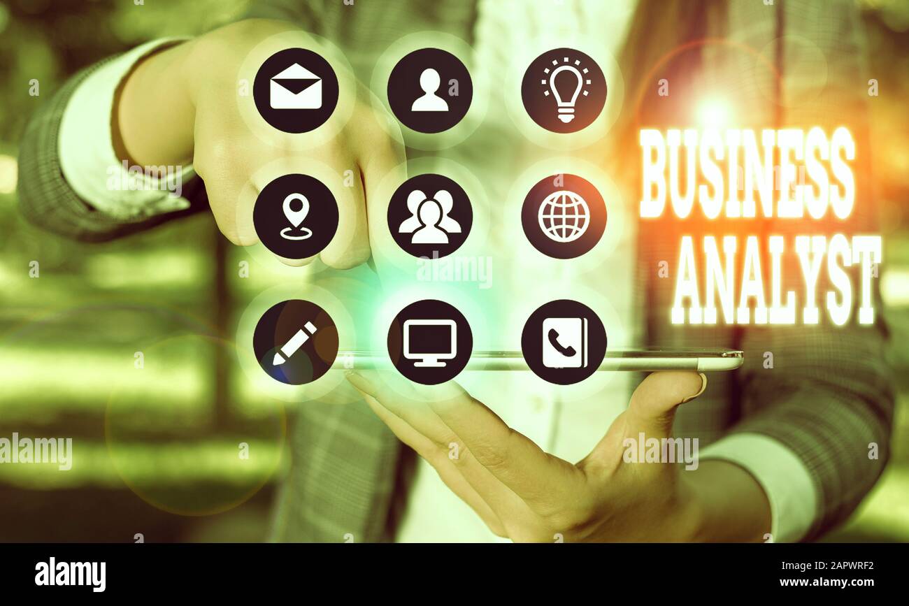 Word writing text Business Analyst. Business photo showcasing someone ...