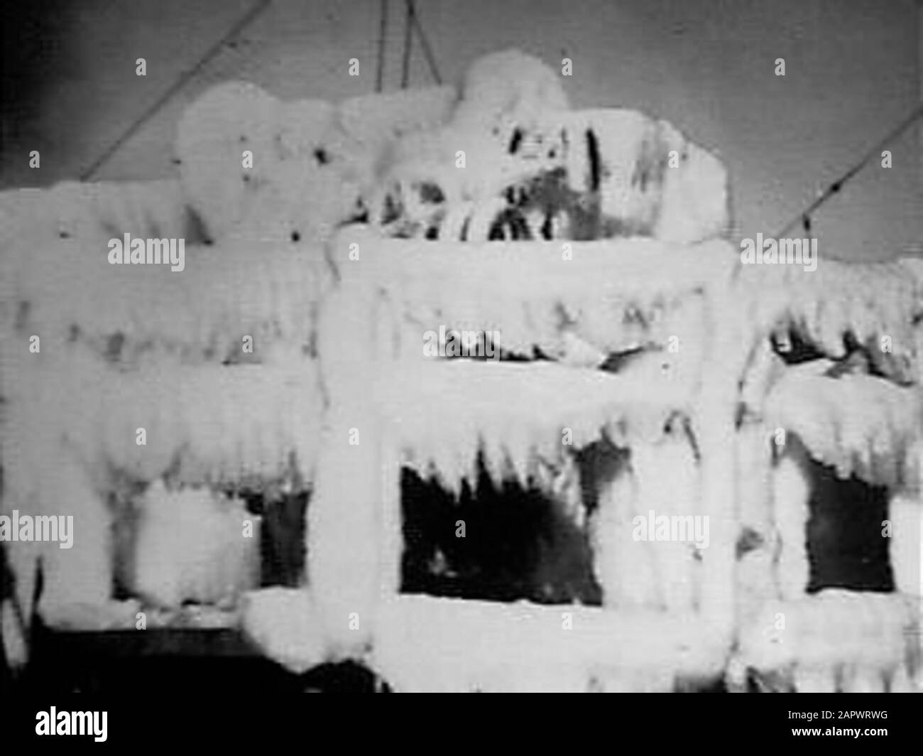 Dutch minesweeper covered with ice Date: {1940-1945} Keywords: ice ...