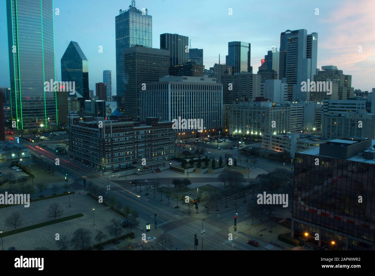 Early Morning, Downtown Dallas, Texas Stock Photo - Alamy