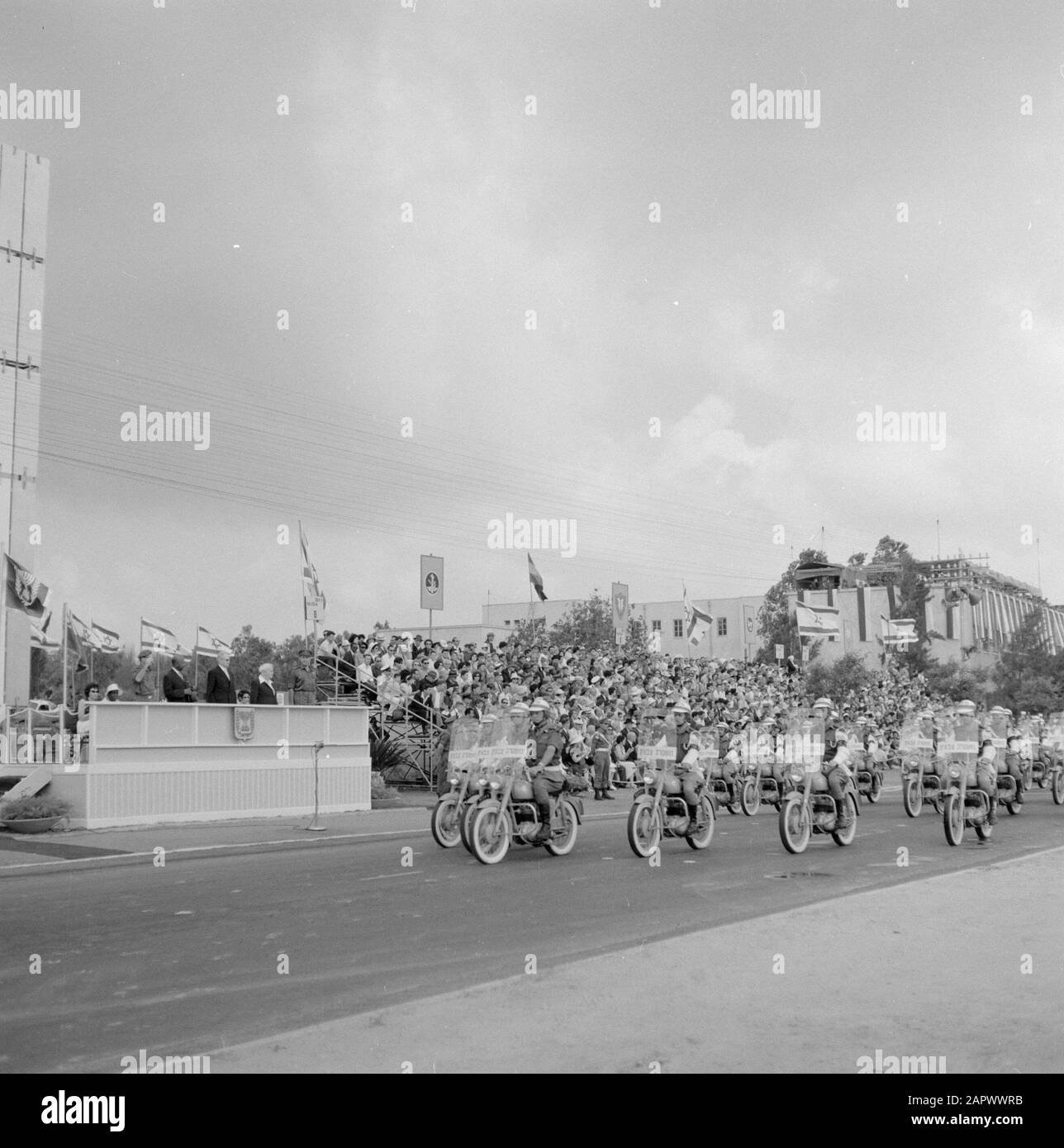 Independence Day (May 15). Grandstand with prominent figures including ...