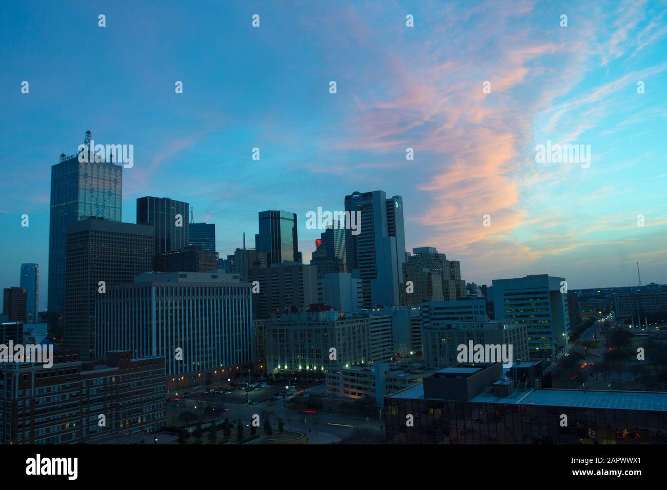 Early Morning, Downtown Dallas, Texas Stock Photo - Alamy