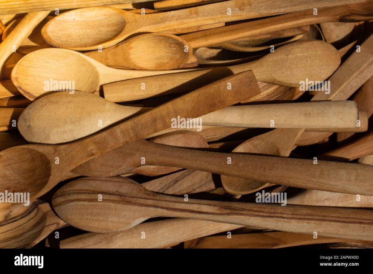 Handmade wooden kitchen utensils spoons wooden kitchen items Stock ...