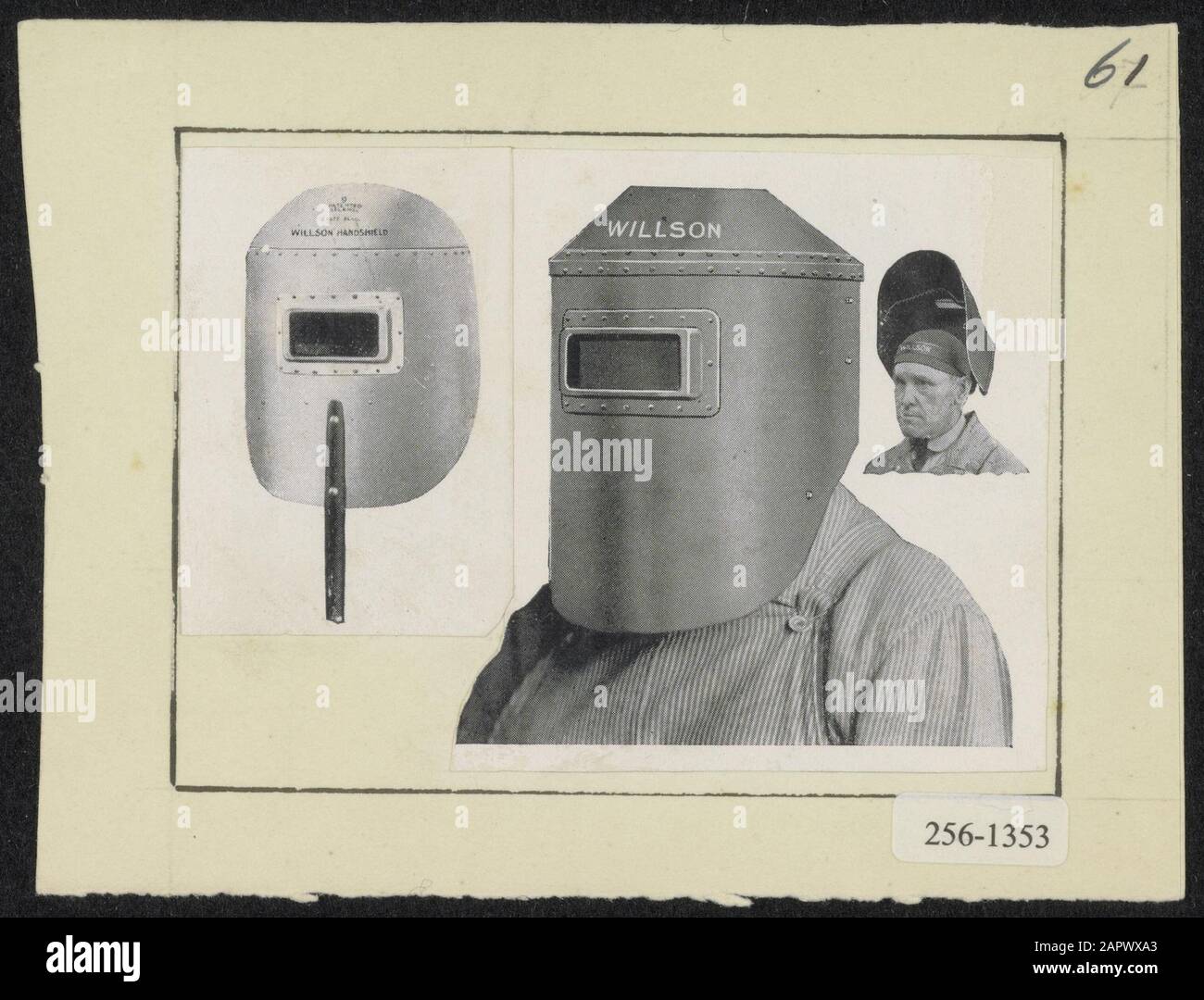 Design of a safety card: safety mask, brand: Willson Date: undated ...