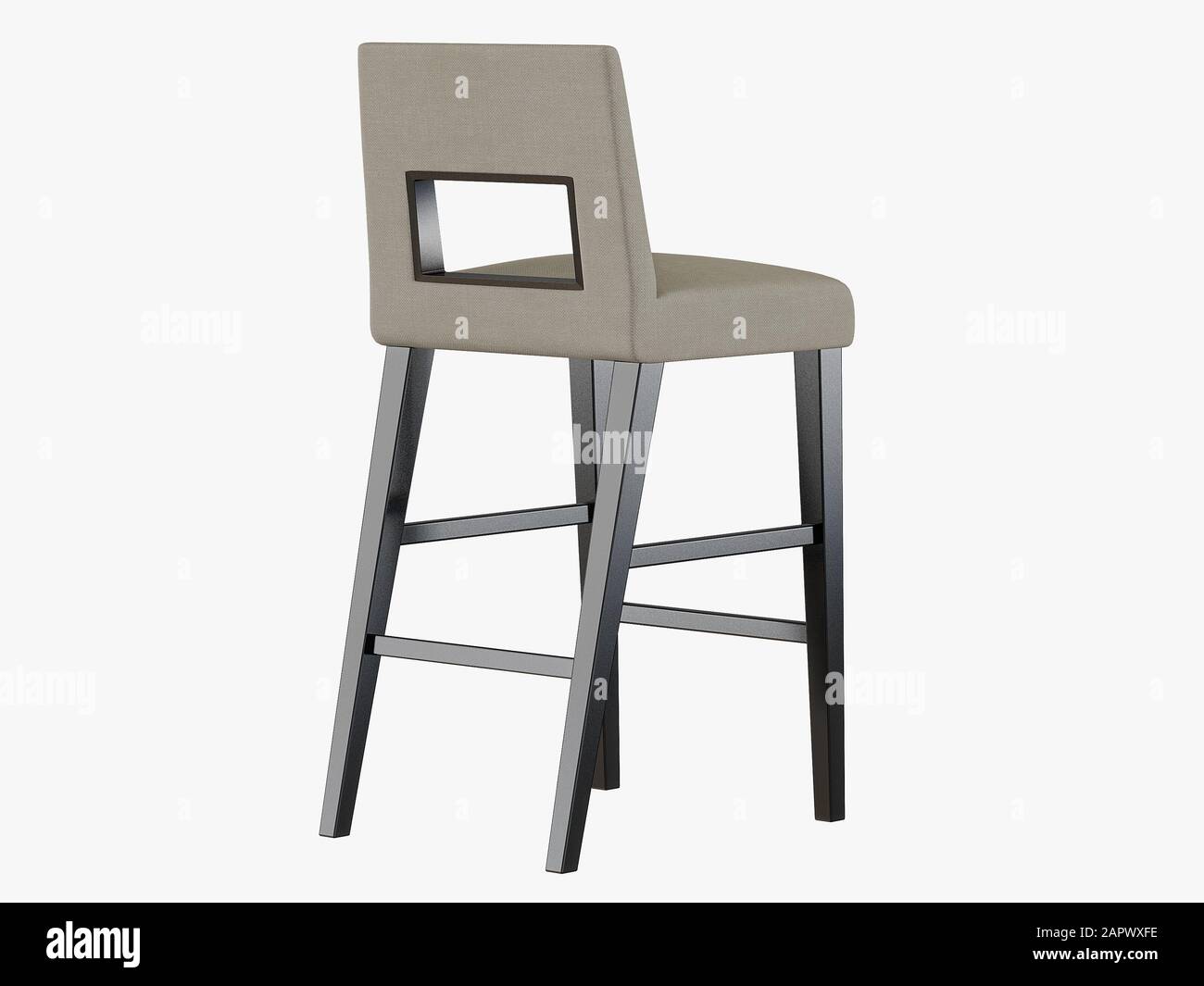 Bar chair on a white background 3d rendering Stock Photo - Alamy