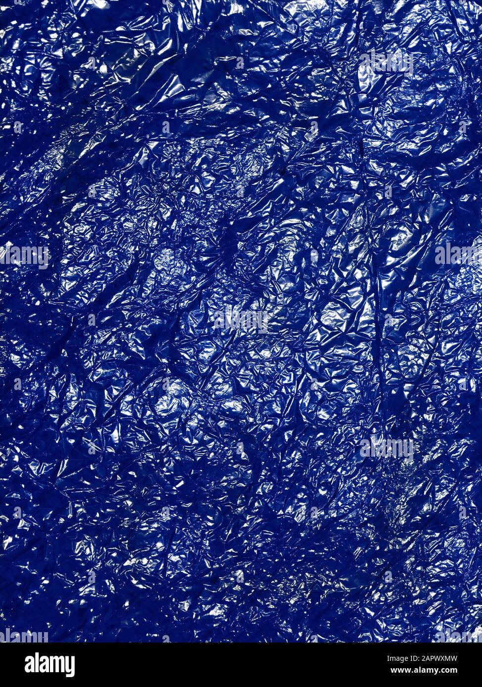 Phantom blue color rumpled paper foil texture background Stock Photo ...
