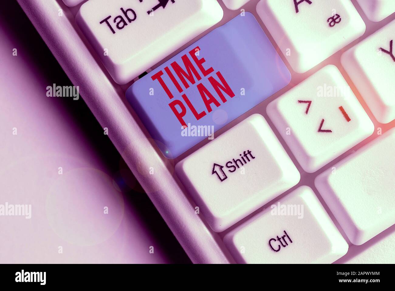 Writing note showing Time Plan. Business concept for a system for ...