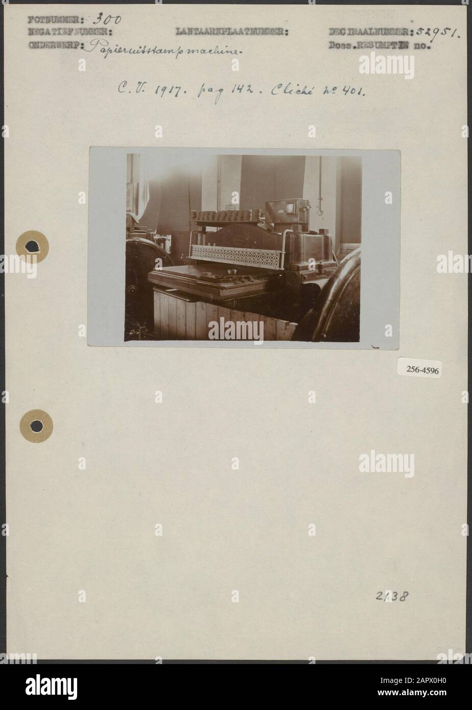 Paper ejecting machine Date: undated Keywords: machines, paper mills ...